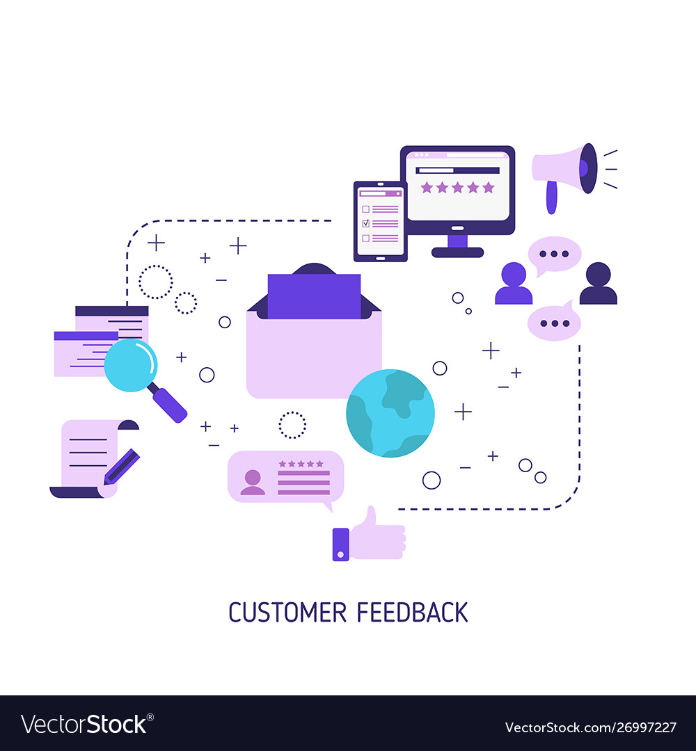 Customer feedback concept Royalty Free Vector Image