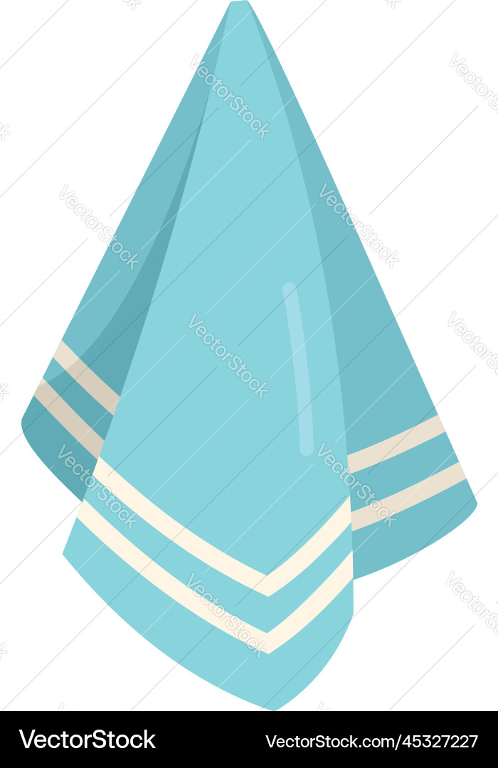 Fabric towel icon flat napkin tissue Royalty Free Vector