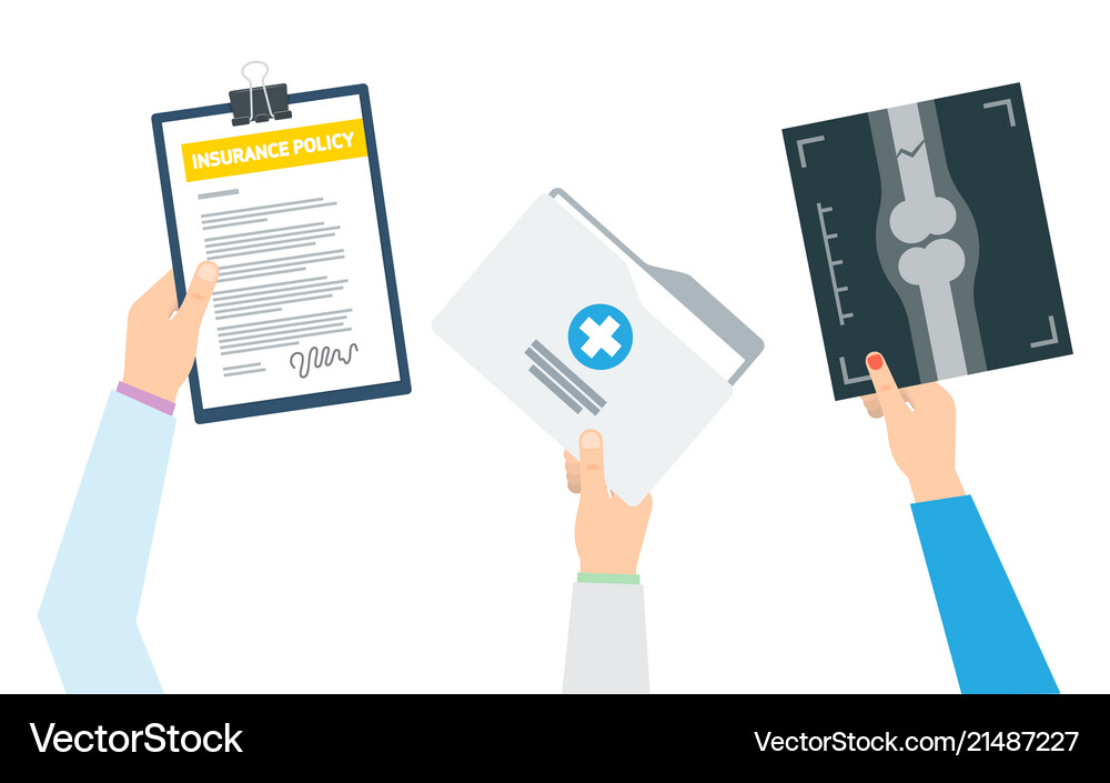 Form health insurance Royalty Free Vector Image