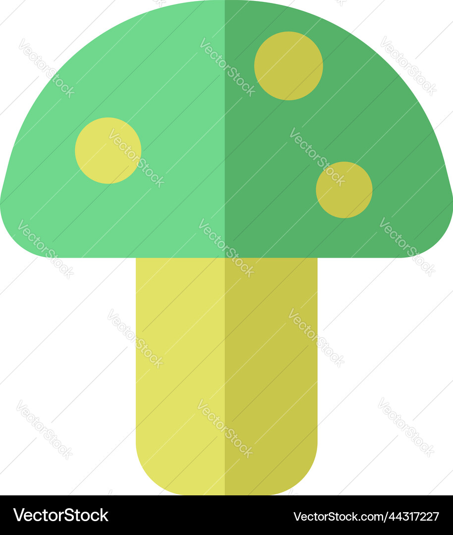 Green fungi on a white background Royalty Free Vector Image