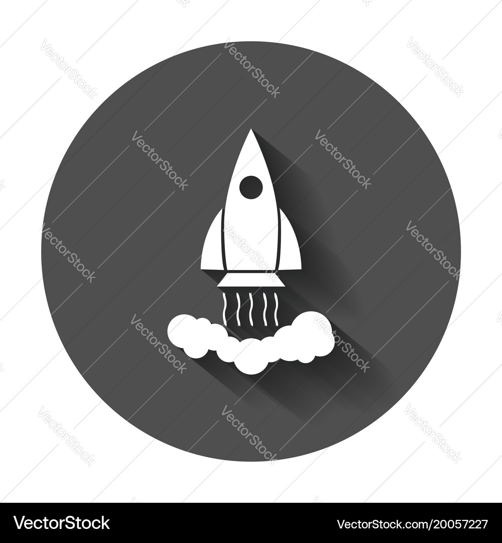 Rocket pictograph icon business startup launch Vector Image
