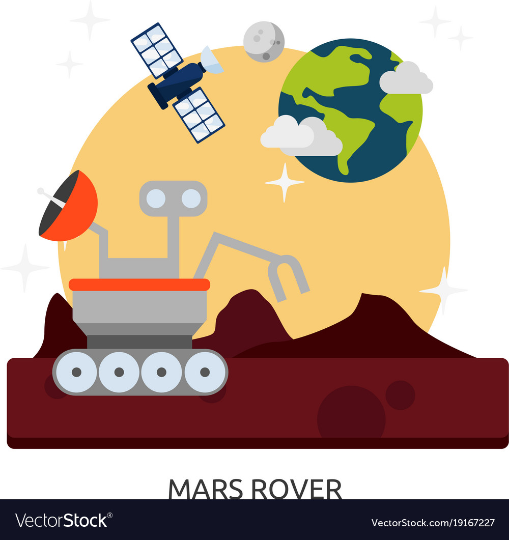 Space mars rover image Royalty Free Vector Image