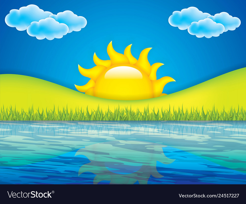 Spring landscape Royalty Free Vector Image - VectorStock