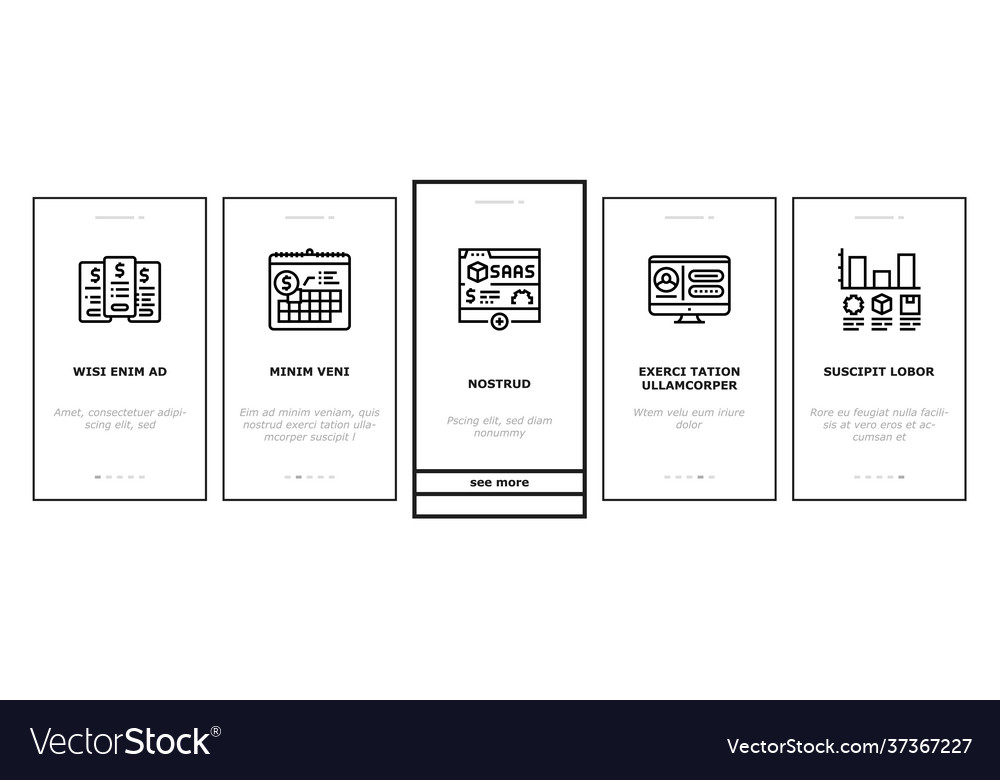 Subscription Content Onboarding Icons Set Vector Image