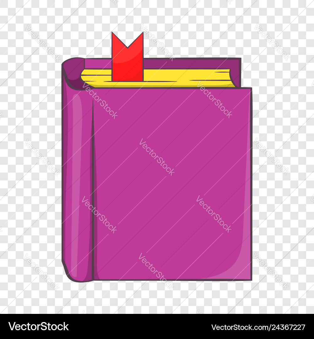 Thick book with bookmark icon cartoon style Vector Image