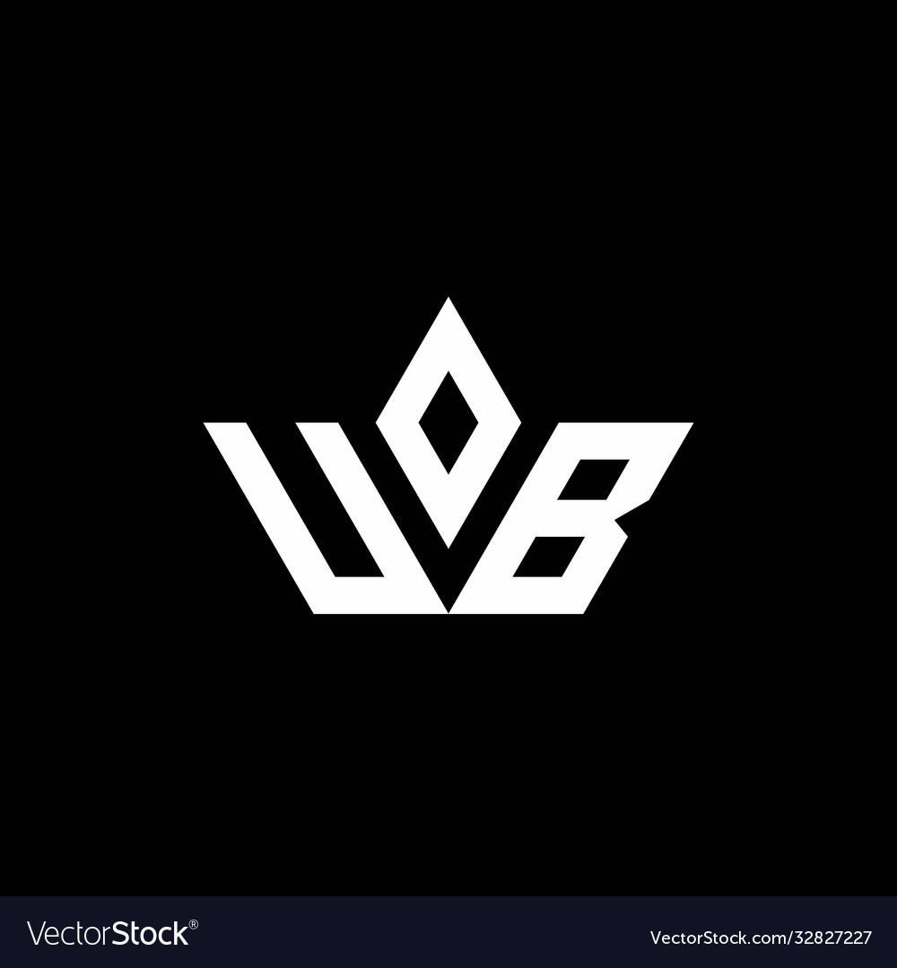 Ub monogram logo with crown shape luxury style Vector Image
