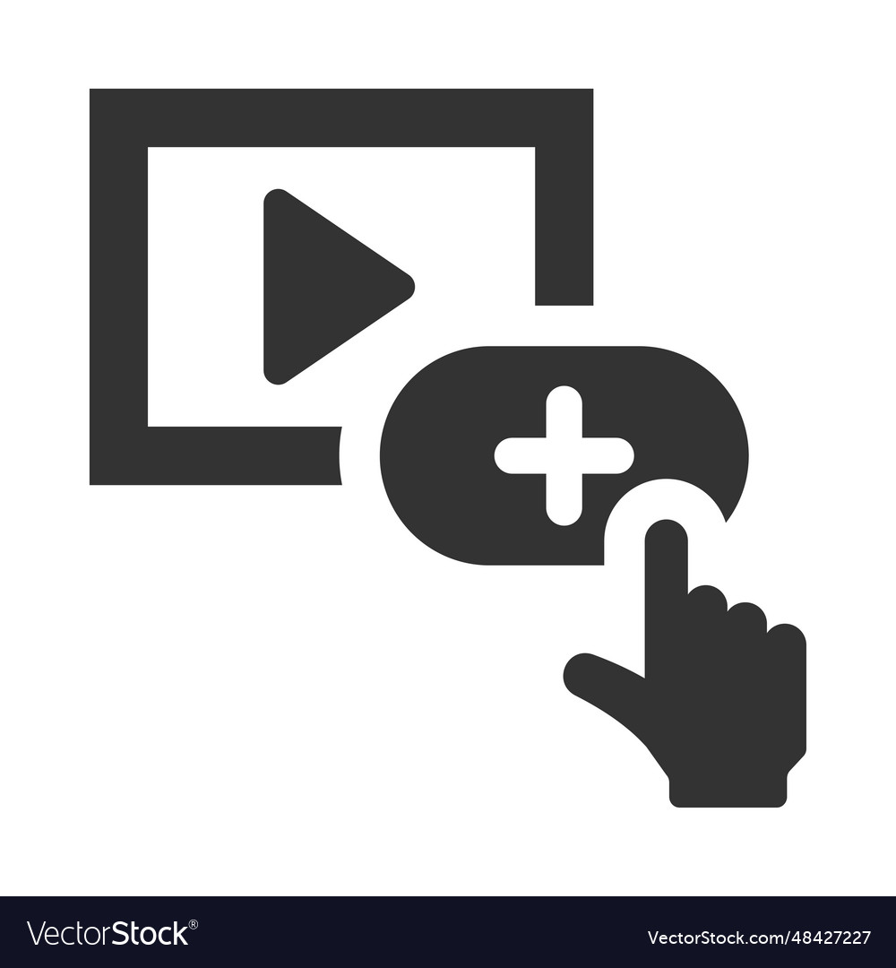 Video subscription icon Royalty Free Vector Image