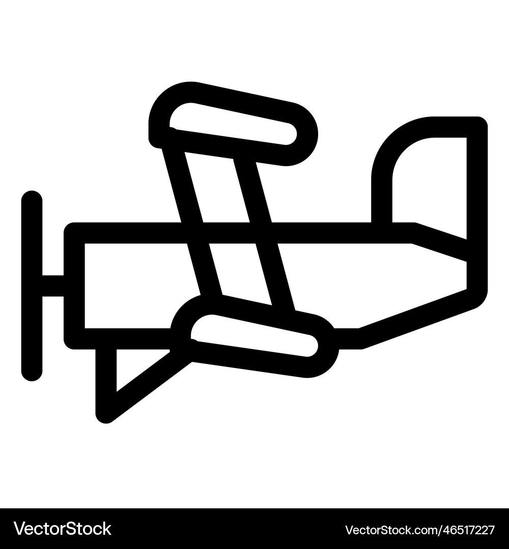 Vintage aircraft equipped with machine gun Vector Image