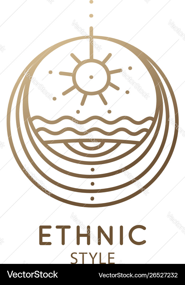Abstract sacred symbol nature logo Royalty Free Vector Image