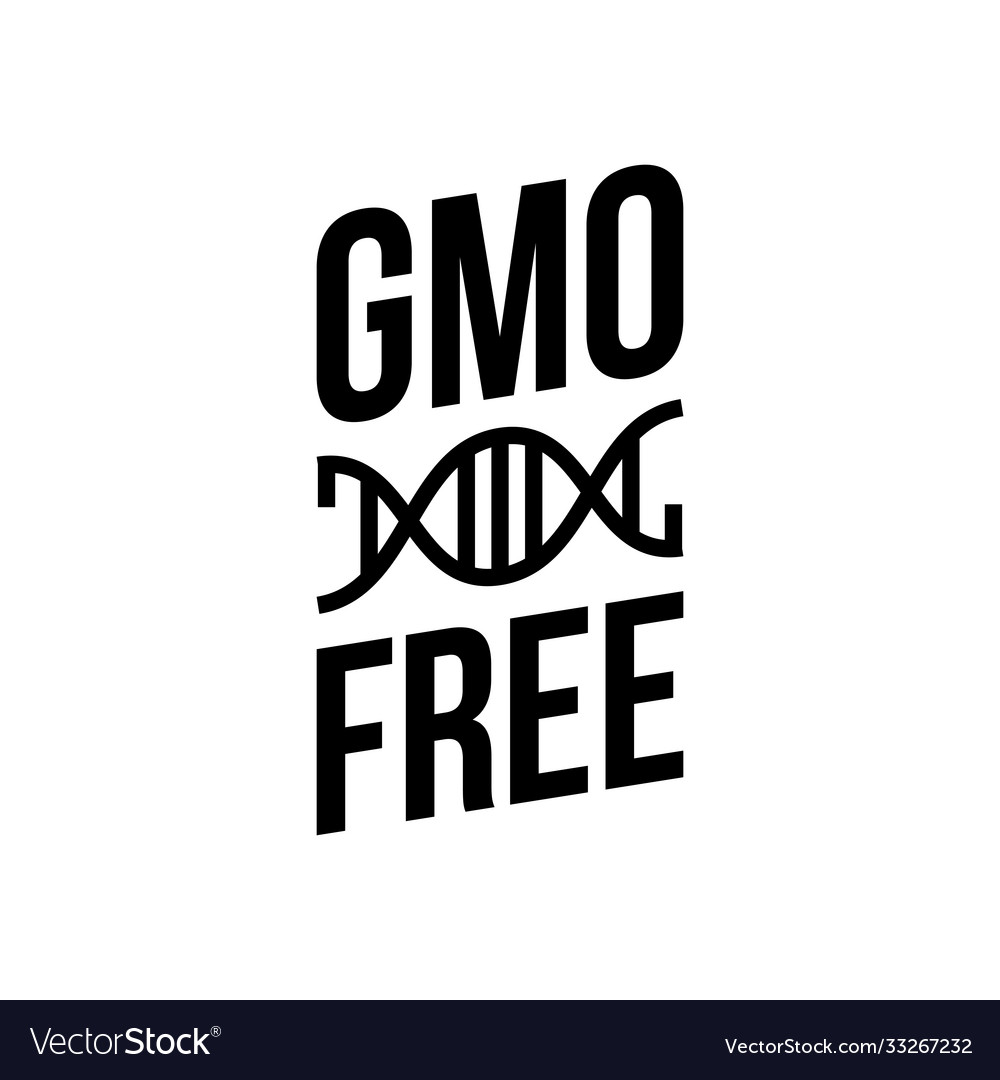 Black and white colored gmo free emblems Vector Image