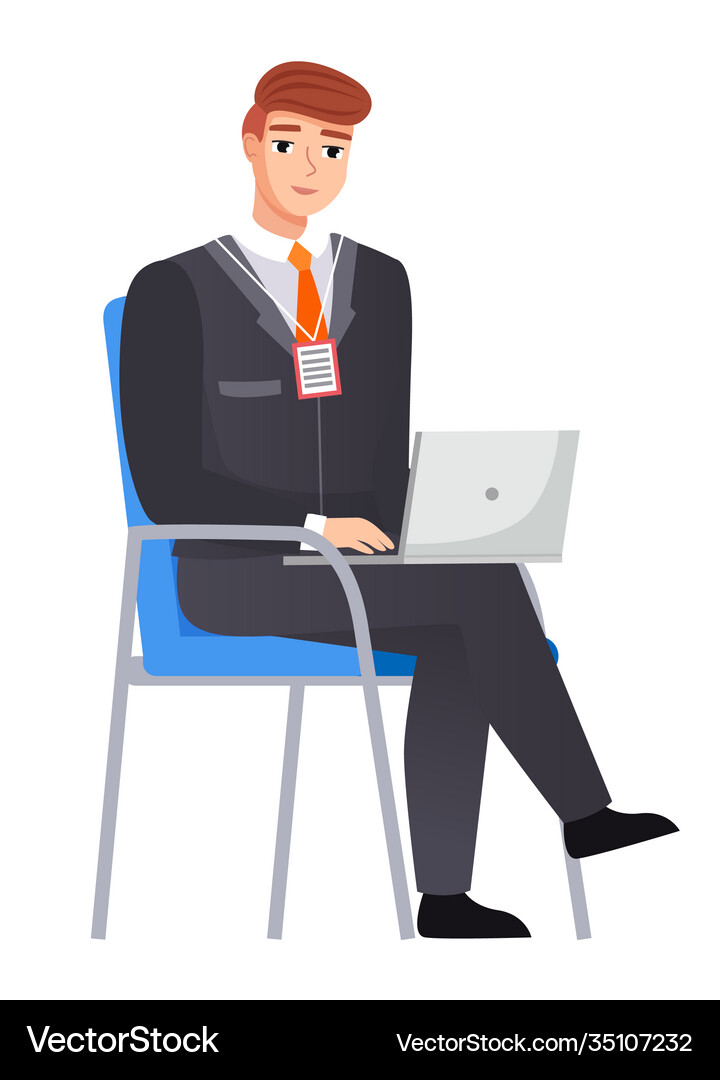 Business employees on their workspace co-worker Vector Image