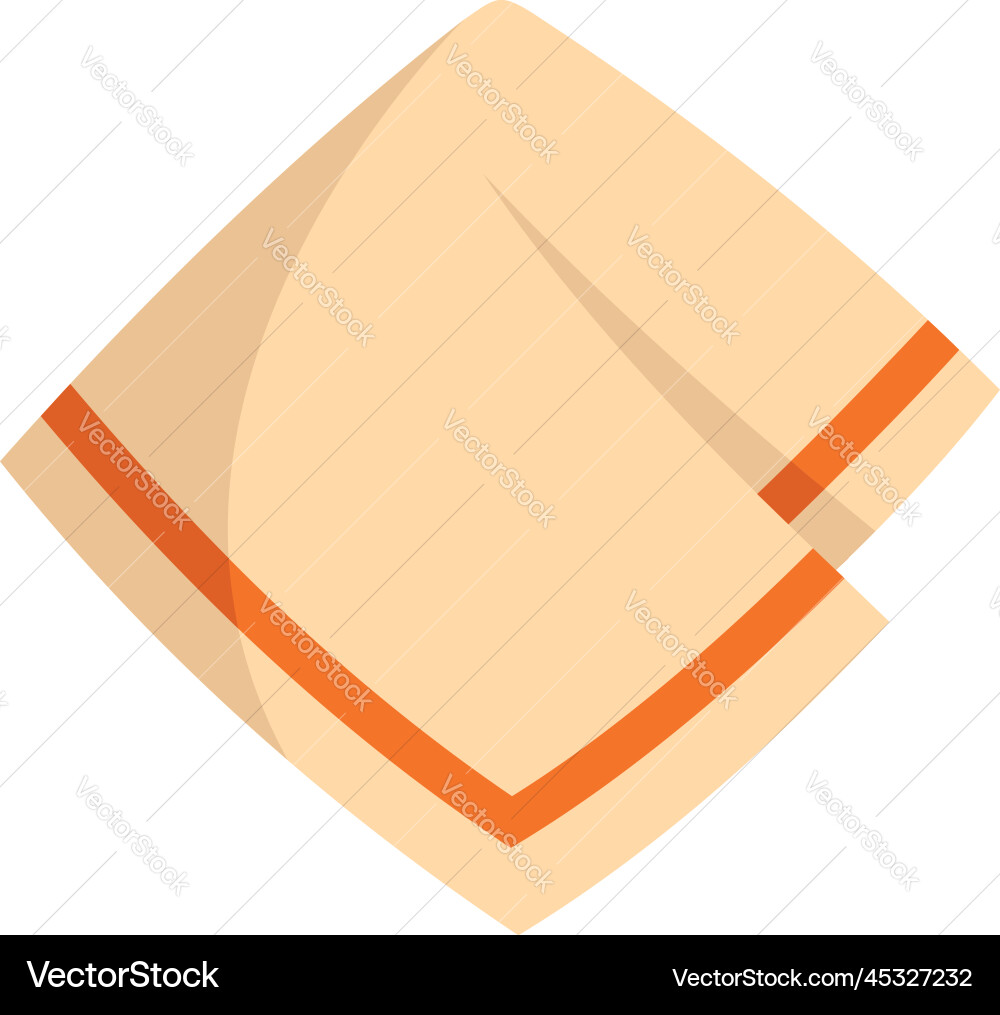 Clean handkerchief icon flat towel napkin Vector Image