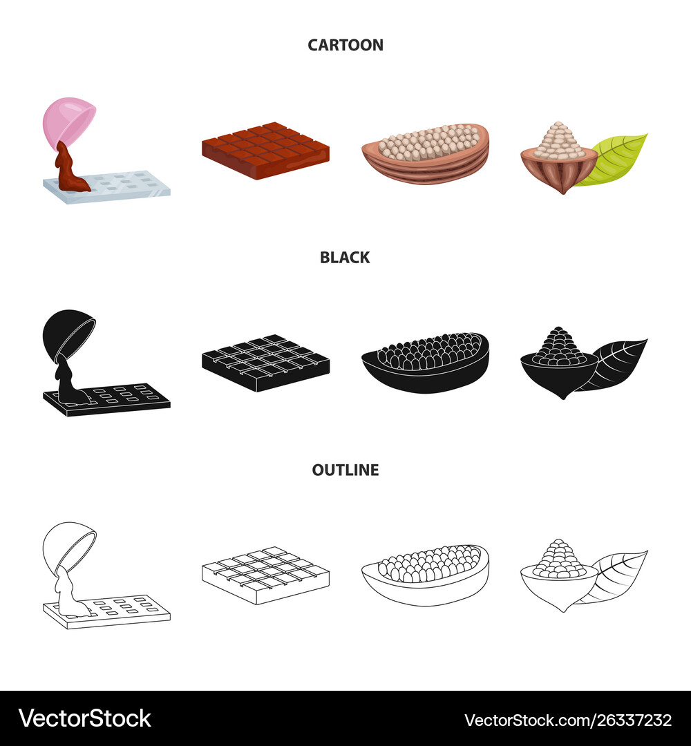 Isolated object food and yummy logo set Royalty Free Vector