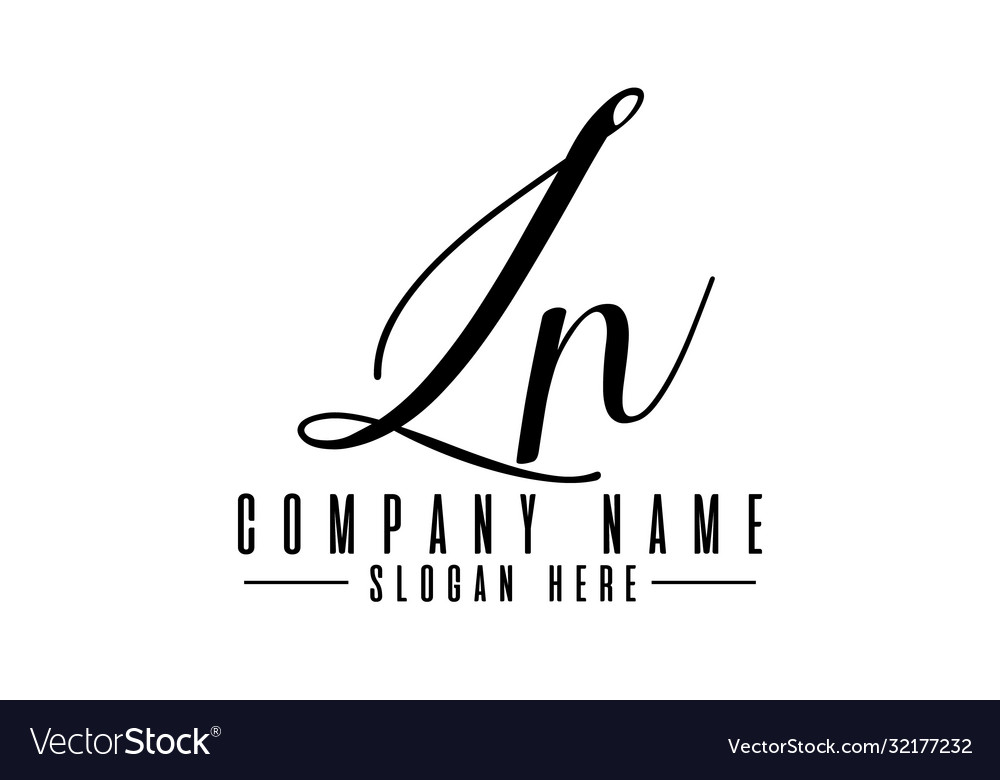 Ln logo Royalty Free Vector Image - VectorStock