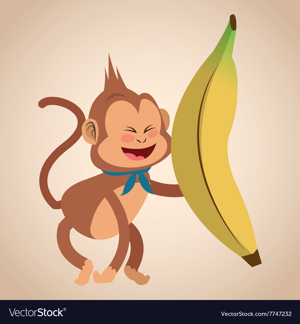 Monkey cartoon design Royalty Free Vector Image