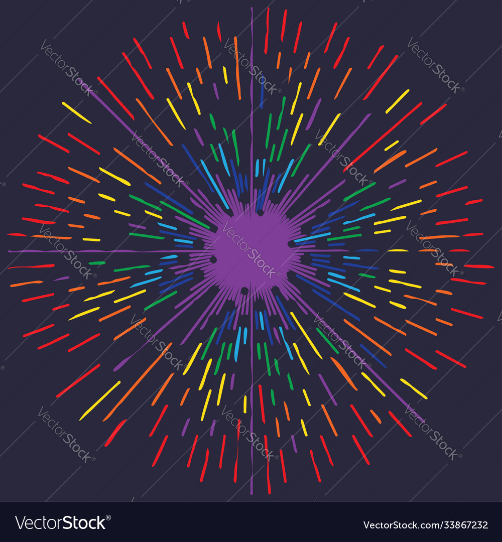 Rainbow colors rays Royalty Free Vector Image - VectorStock