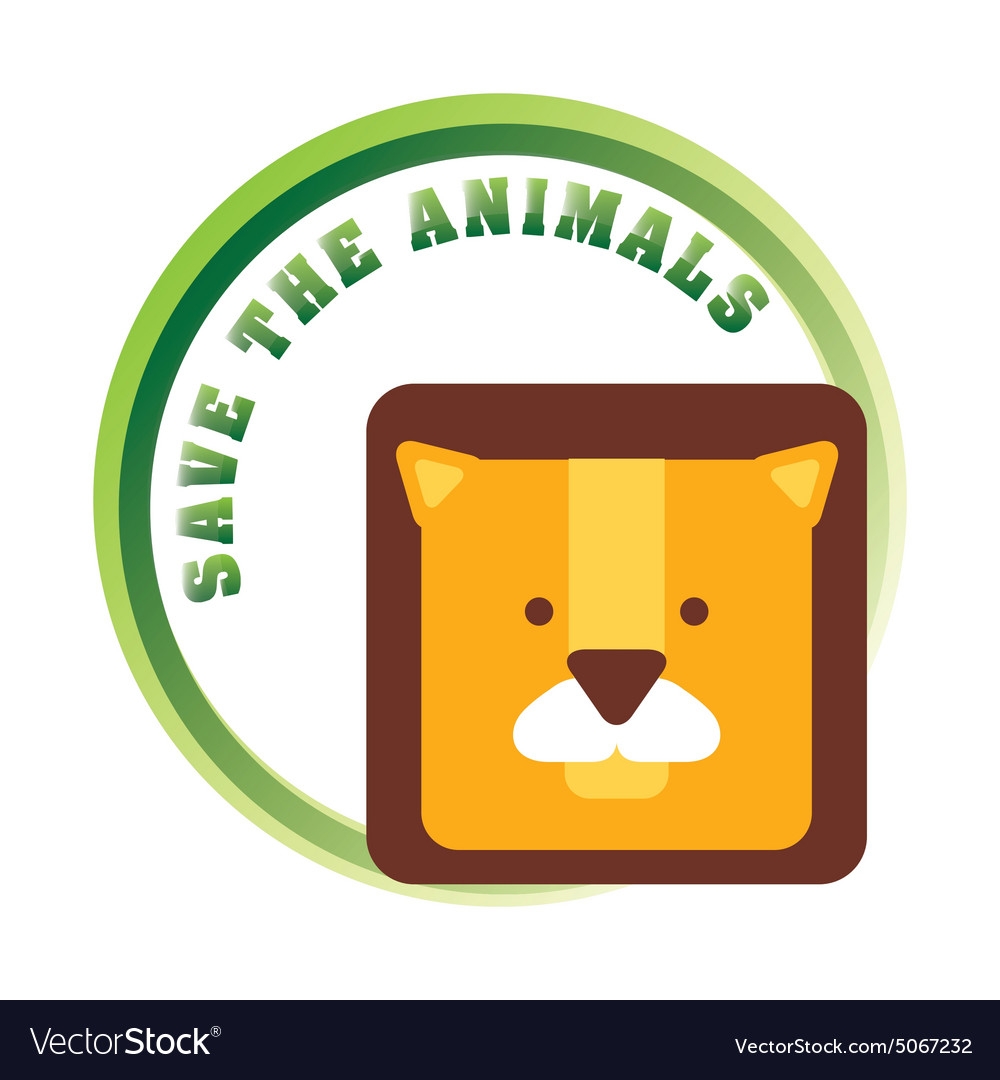Save the animals Royalty Free Vector Image - VectorStock