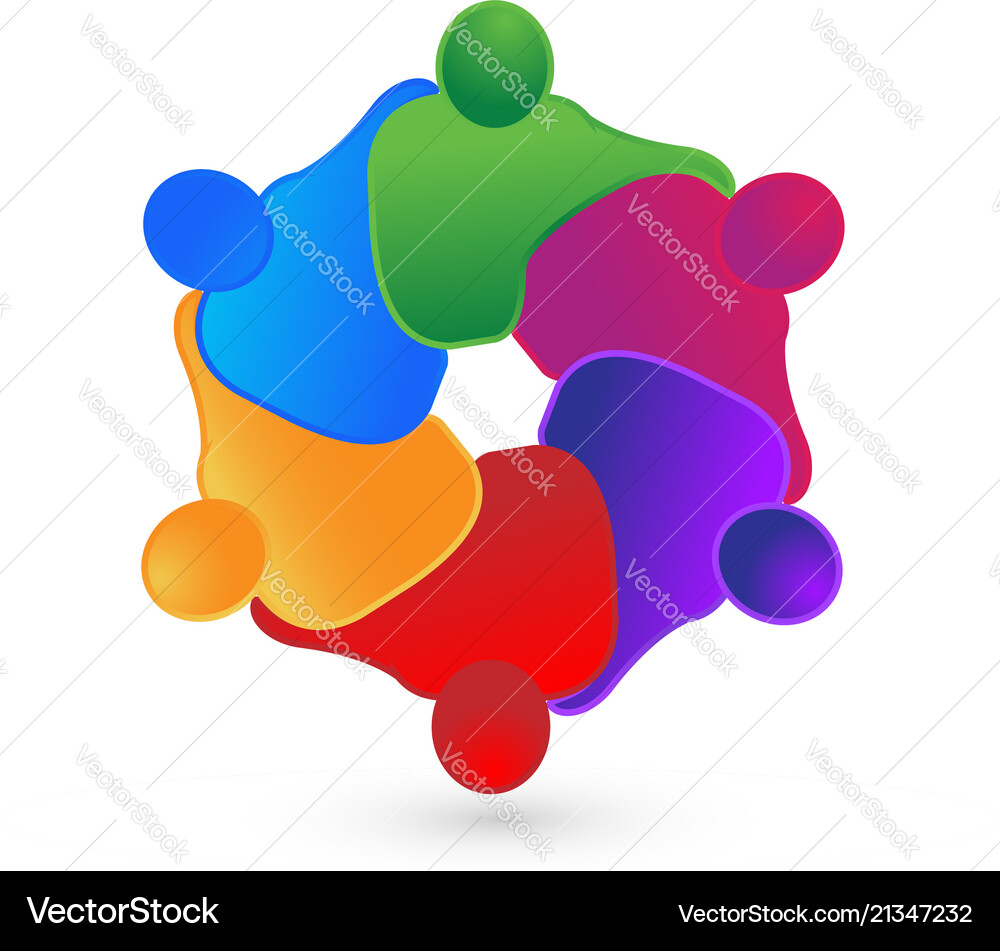 Teamwork group of people icon Royalty Free Vector Image