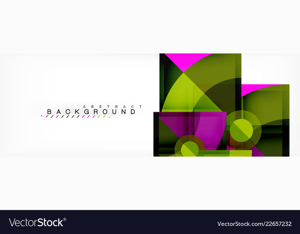Triangles and circle geometric background Vector Image