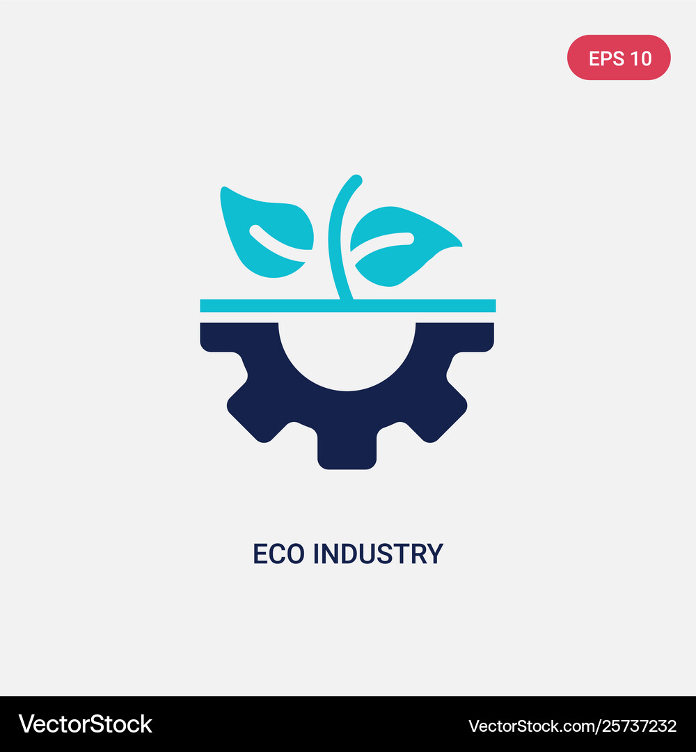 Two color eco industry icon from ecology concept Vector Image