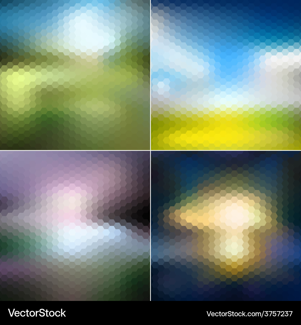 Abstract blurred backgrounds set abstract Vector Image