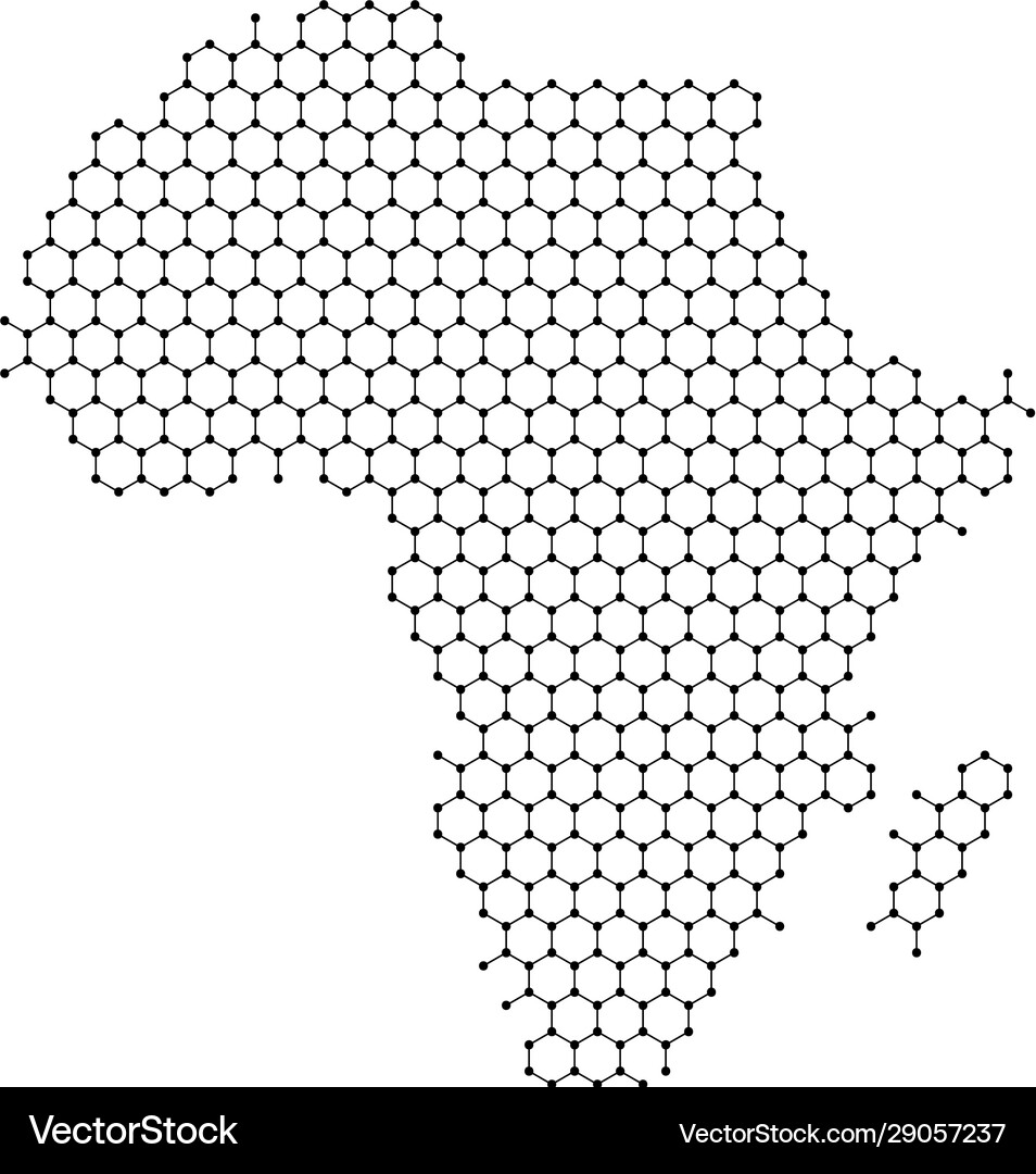 Africa mainland map from abstract futuristic Vector Image