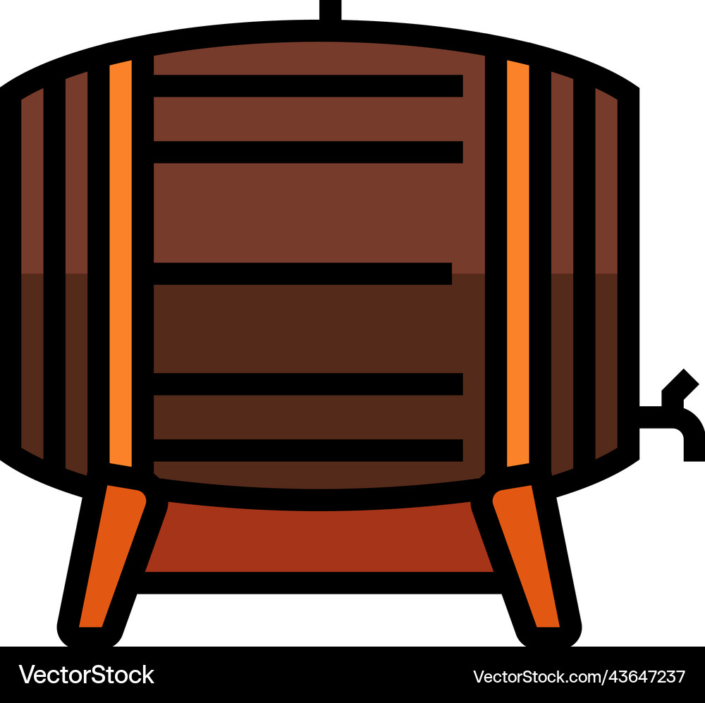 Barrel beer drink color icon Royalty Free Vector Image