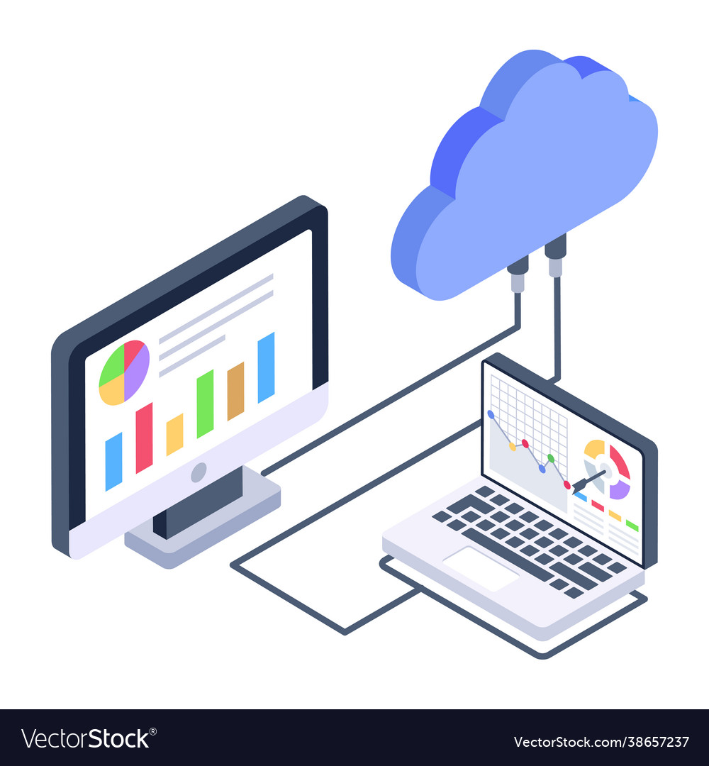 Cloud connection Royalty Free Vector Image - VectorStock