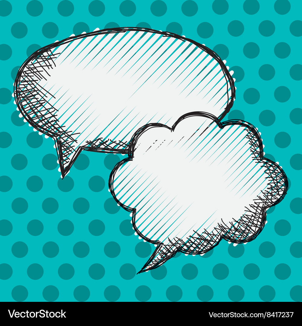 Colors message bubble speech editable Royalty Free Vector