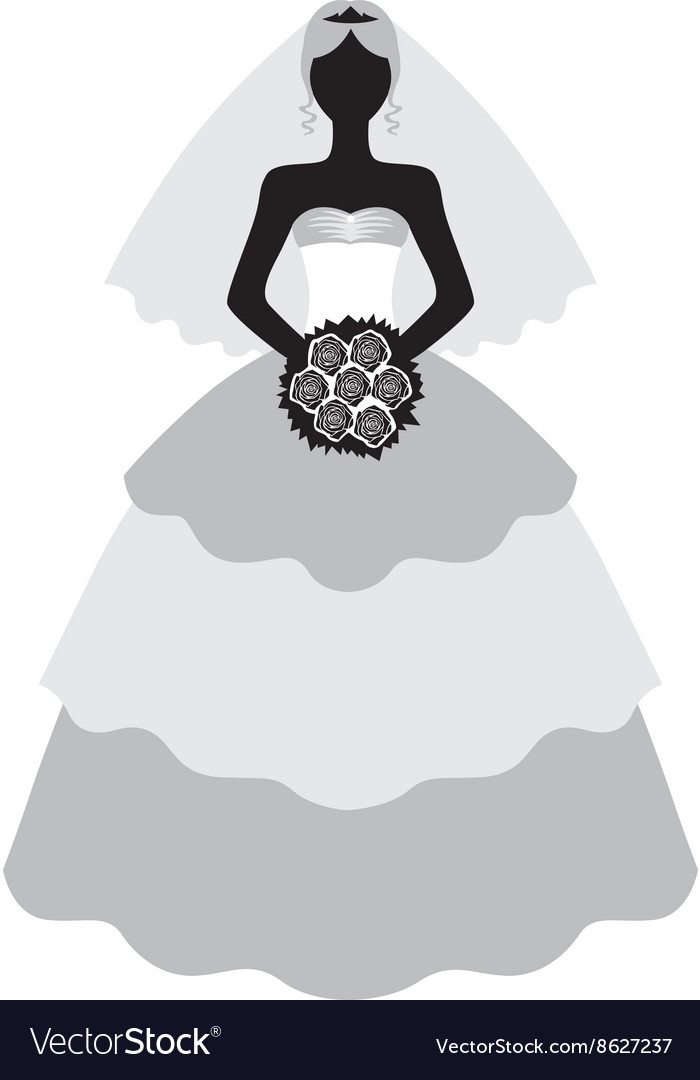 Cute bride Royalty Free Vector Image - VectorStock