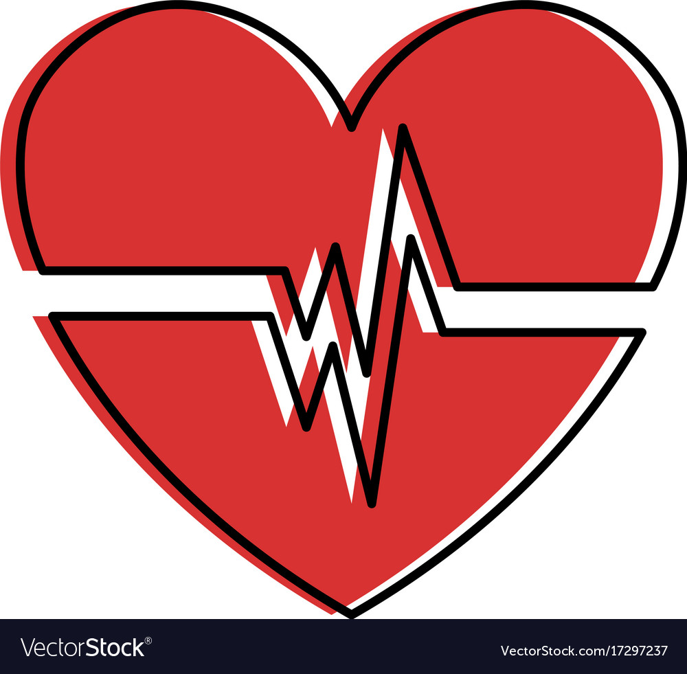 Heart cardio isolated icon Royalty Free Vector Image Heart cardio isolated icon Royalty Free Vector Image