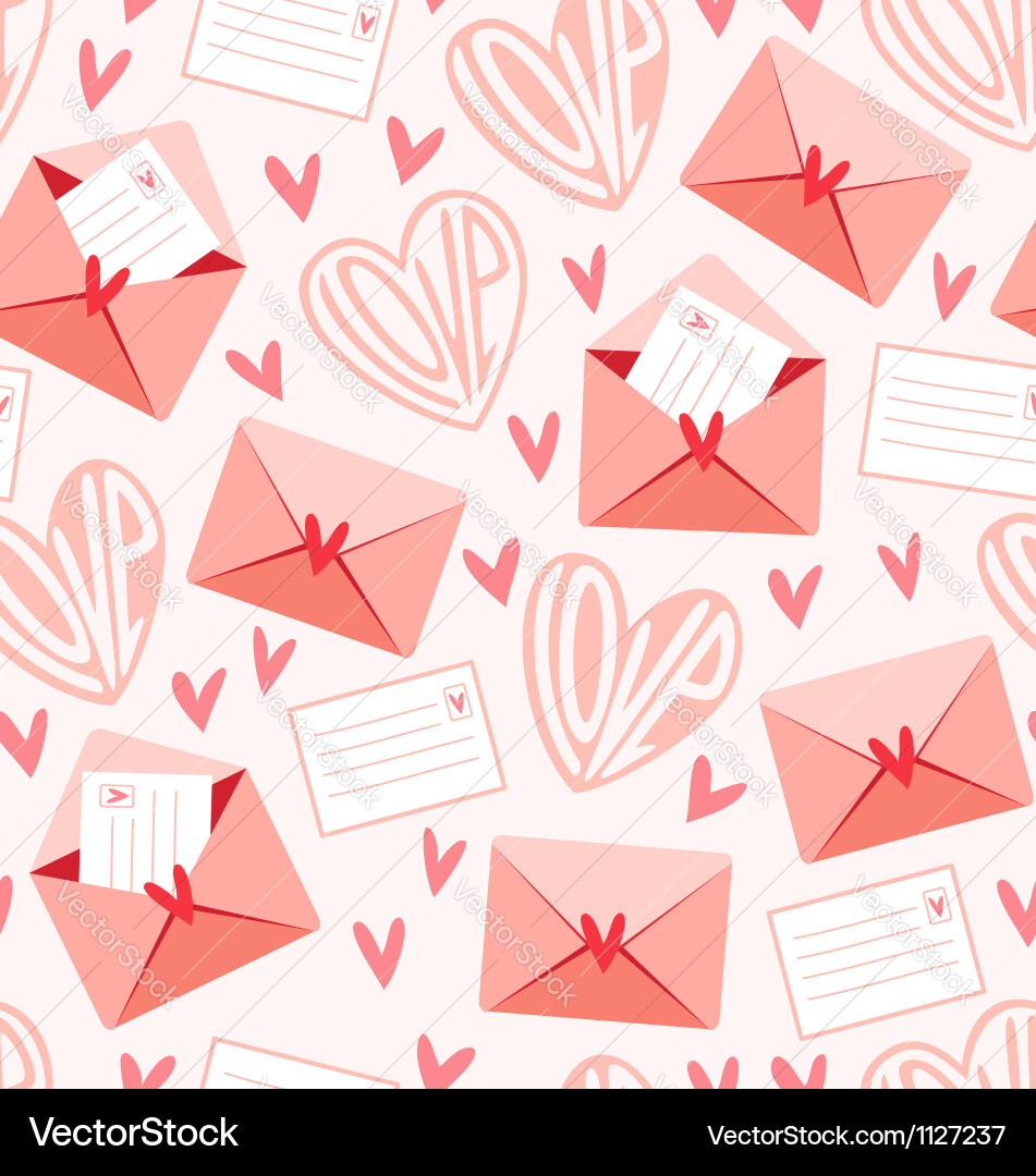 Love letters pattern Royalty Free Vector Image