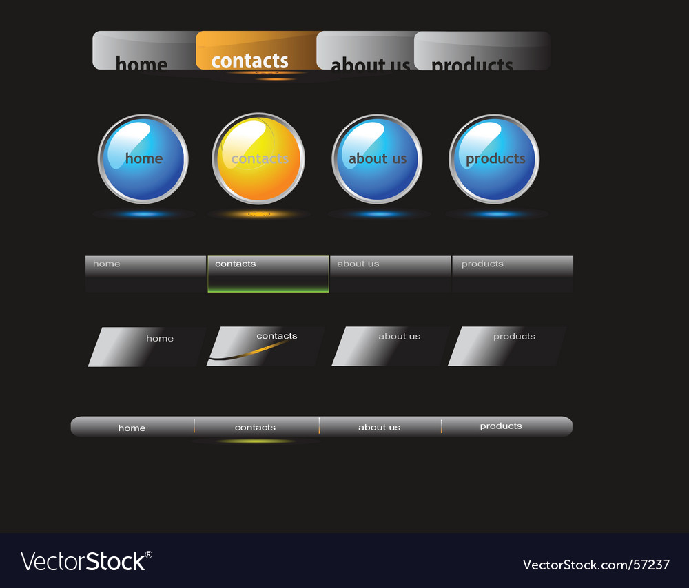 Menu bars Royalty Free Vector Image - VectorStock