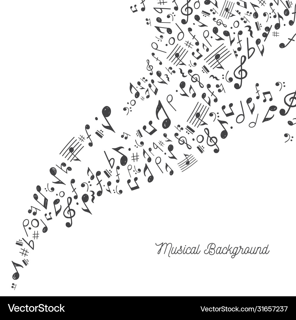 Music background in black and white Royalty Free Vector