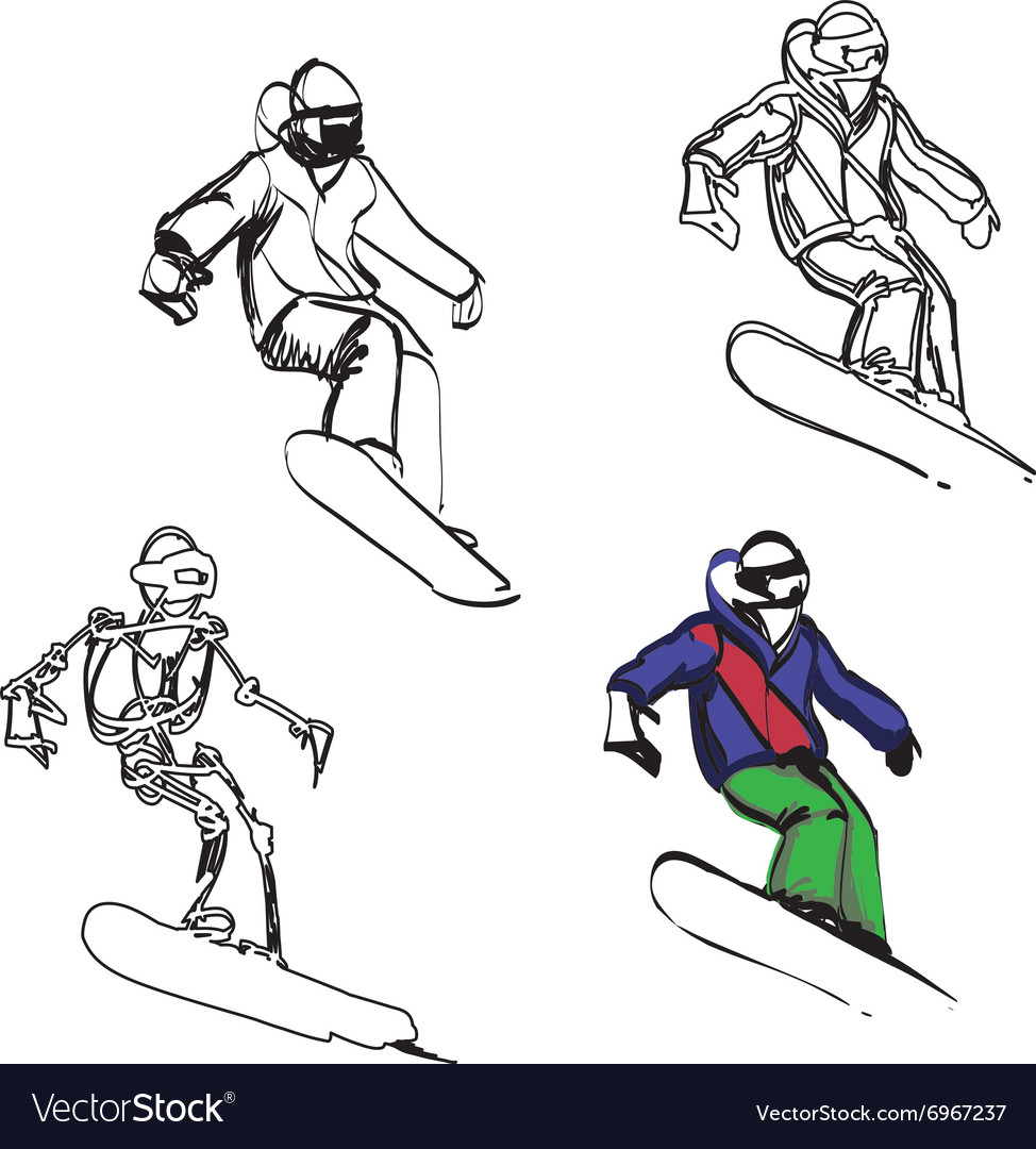 Snowboard Royalty Free Vector Image - VectorStock
