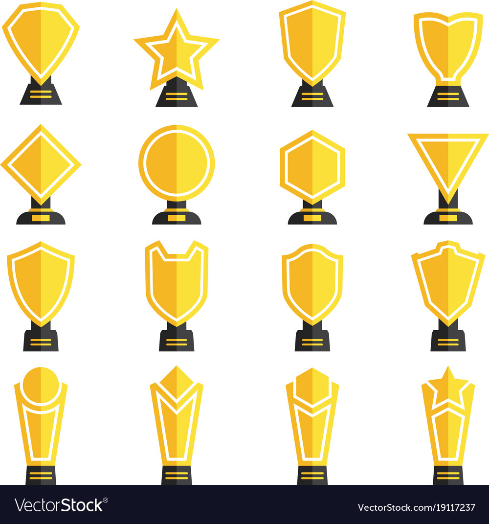 Trophy collection Royalty Free Vector Image - VectorStock