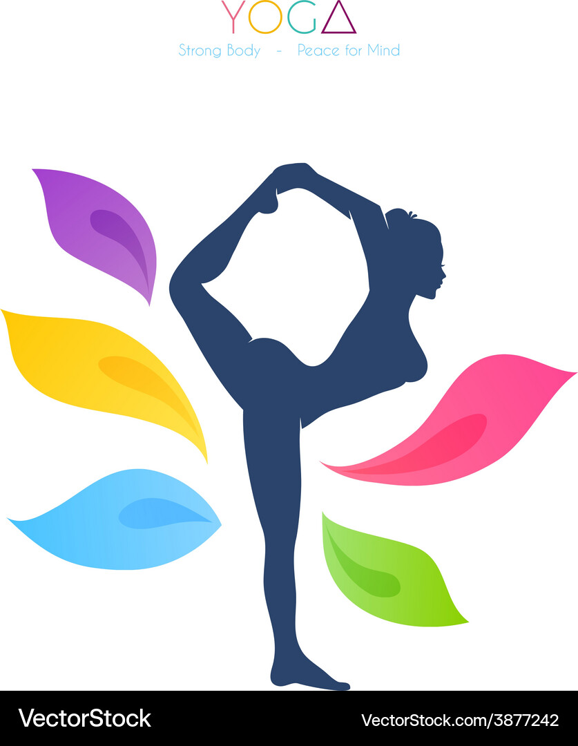 Beautiful woman doing yoga Royalty Free Vector Image
