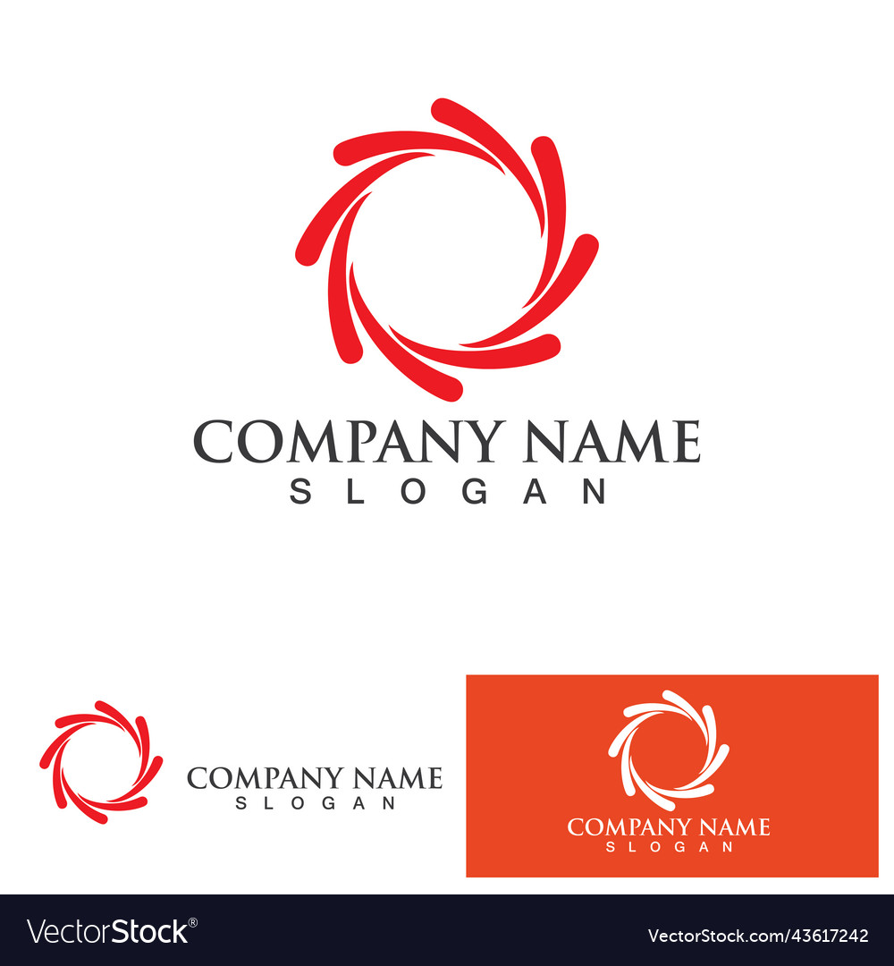 C circle ring logo template icon Royalty Free Vector Image