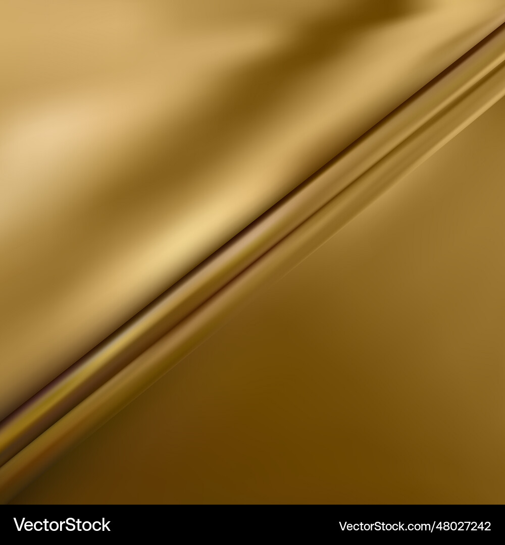 Gold wrinkled fabric background wall partition Vector Image