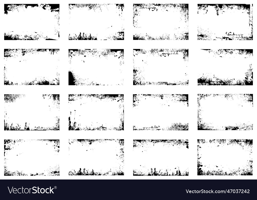 Grunge Frame Collection Royalty Free Vector Image