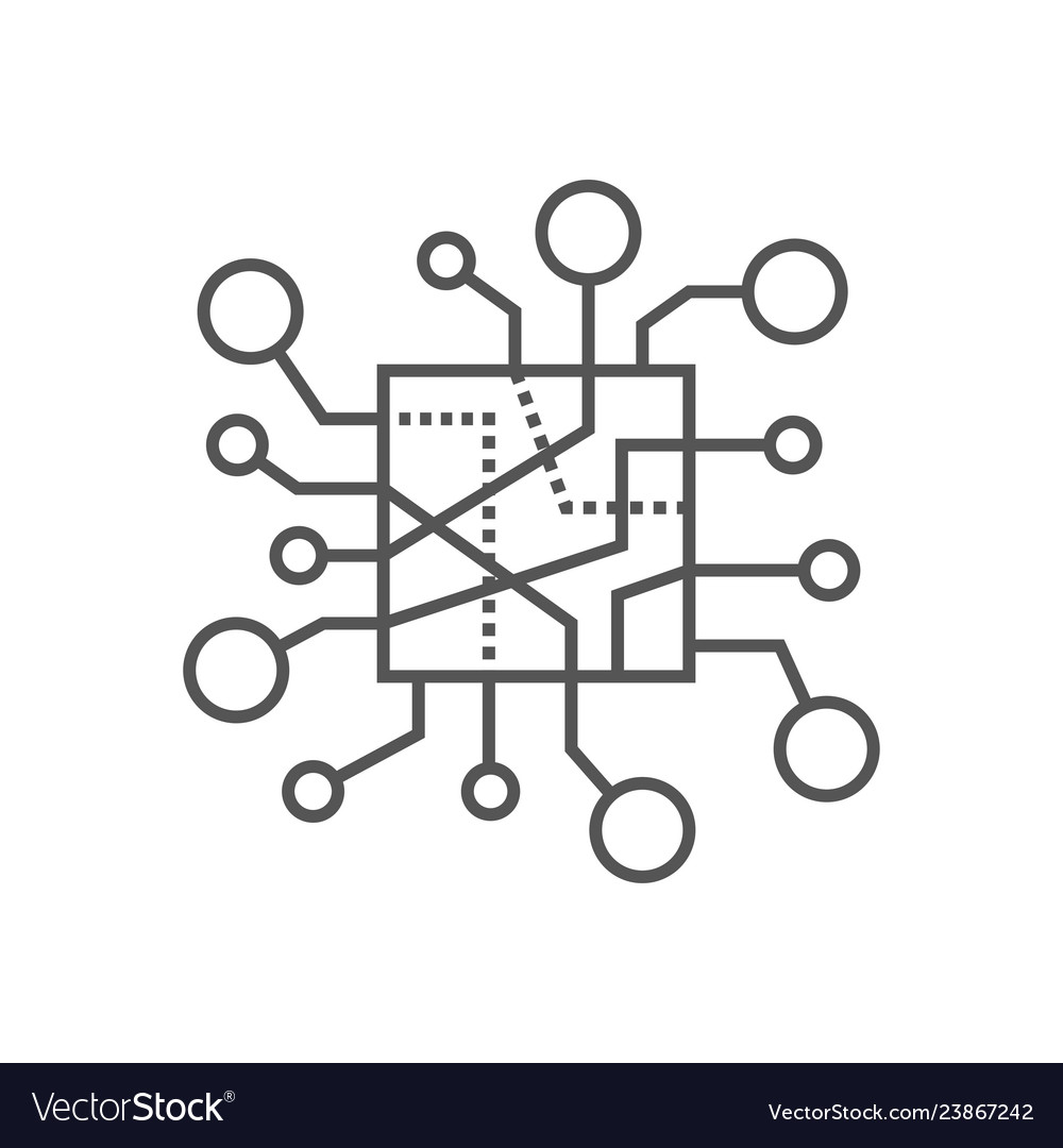 Iot sign internet of things icon editable stroke Vector Image