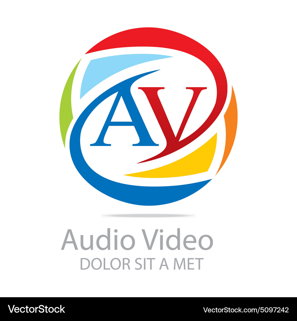 Letter av consulting icon business Royalty Free Vector Image