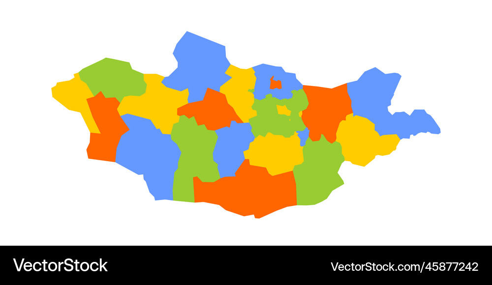 Mongolia political map of administrative divisions