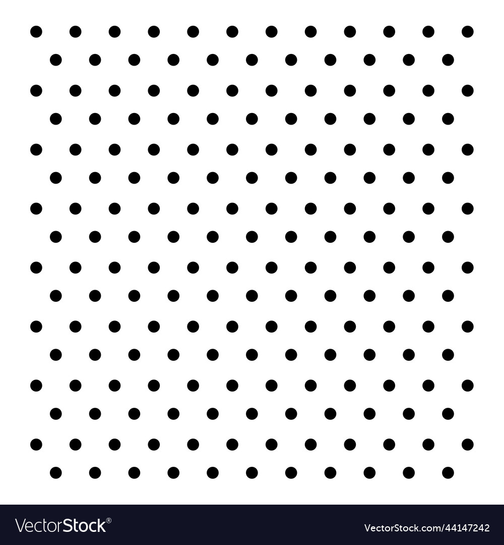 Monochrome circle polka dot background Royalty Free Vector