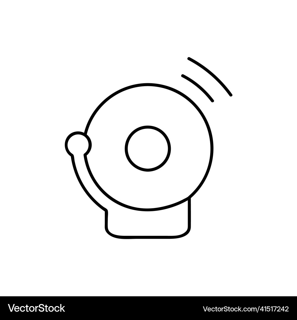 School bell icon high quality black outline Vector Image