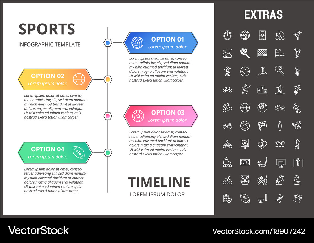 Sports infographic template elements and icons Vector Image