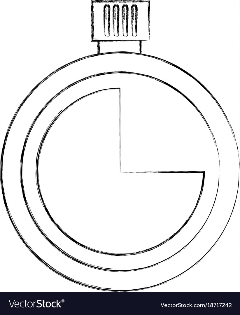 Stopwatch timer second time concept Royalty Free Vector