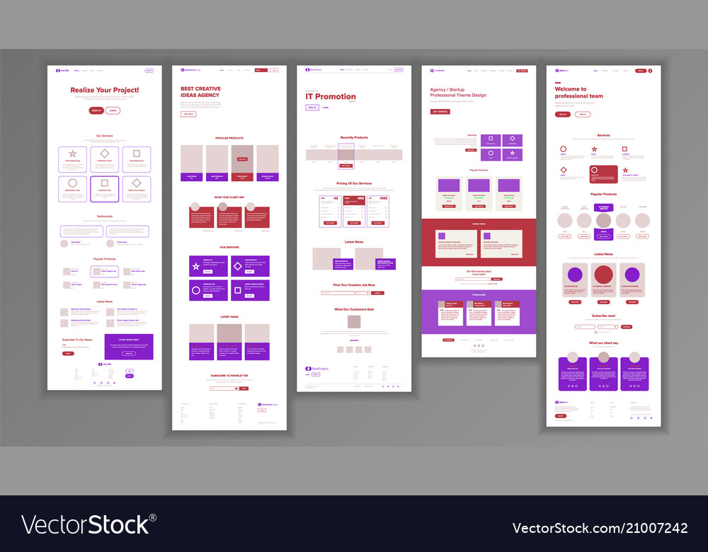Website template page business technology Vector Image