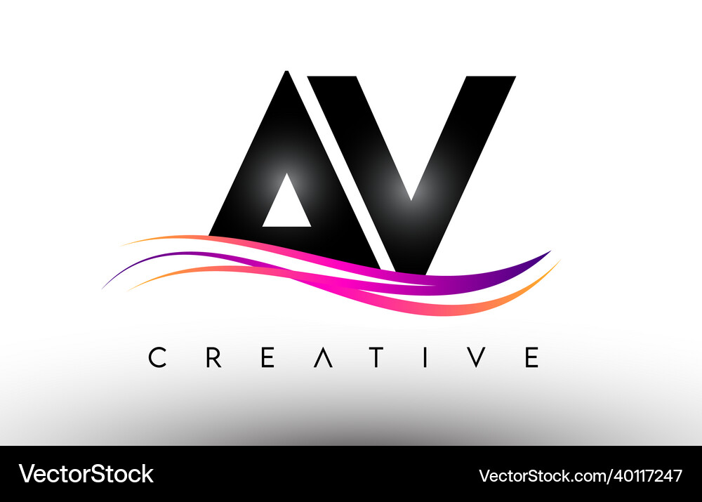 Av logo letter design icon letters Royalty Free Vector Image