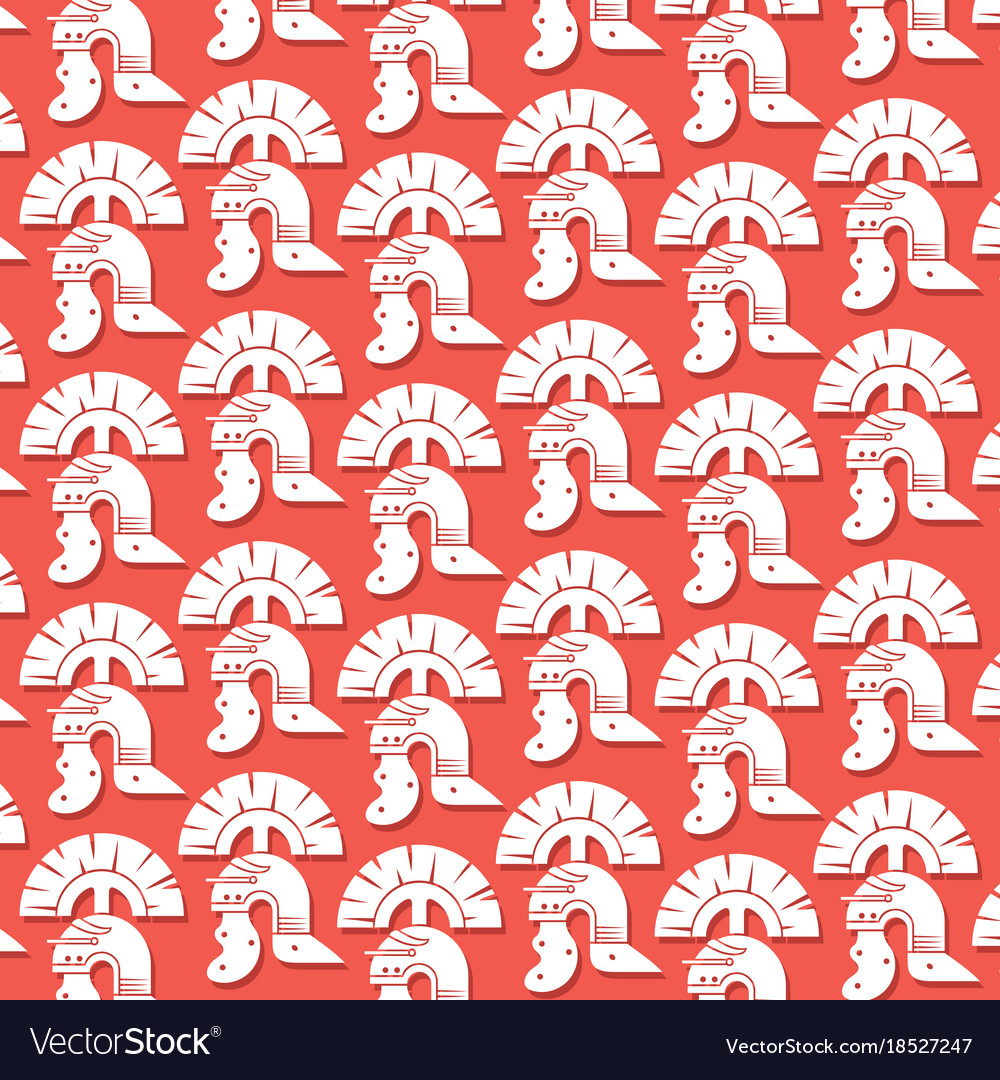 Background pattern with roman helmets Royalty Free Vector